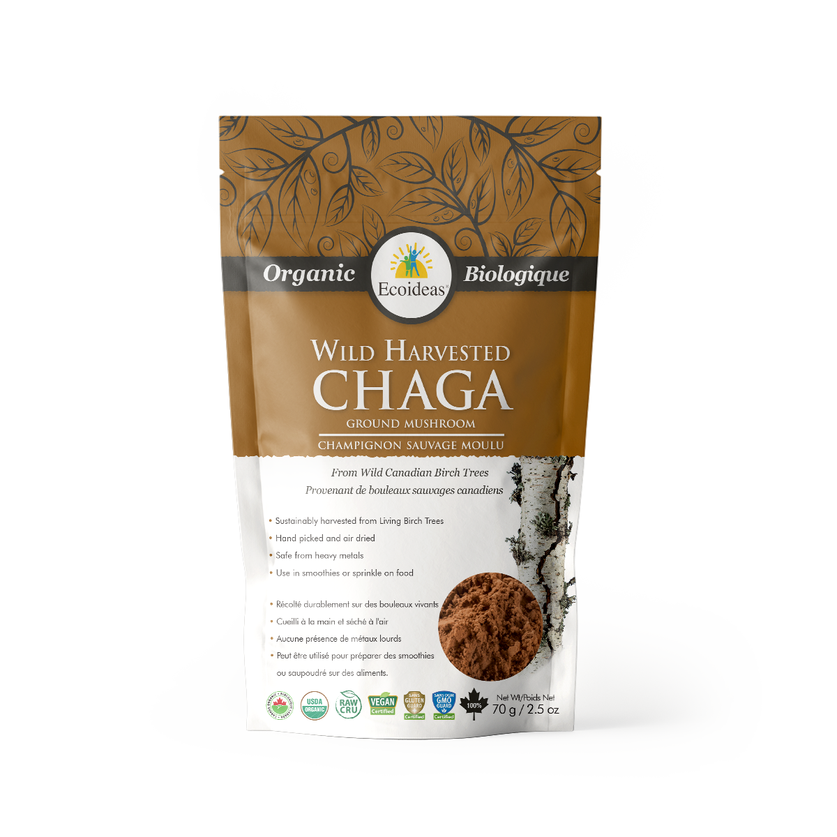 Organic Chaga Ground - (70g) – Ecoideas